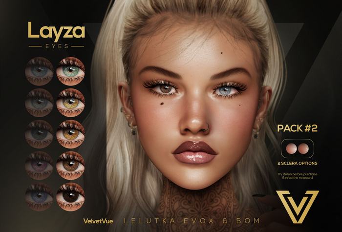 Second Life Marketplace - [ VelvetVue ] Layza Eyes :: Pack #2